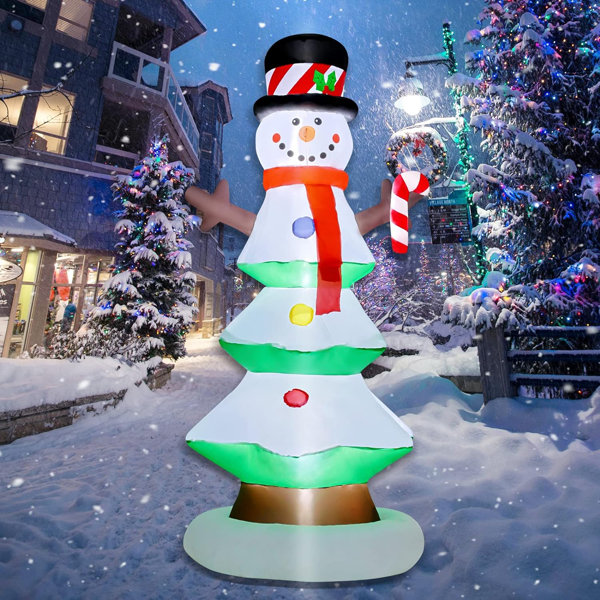 The Holiday Aisle® Jasir 6ft Christmas Inflatable Christmas Snowman